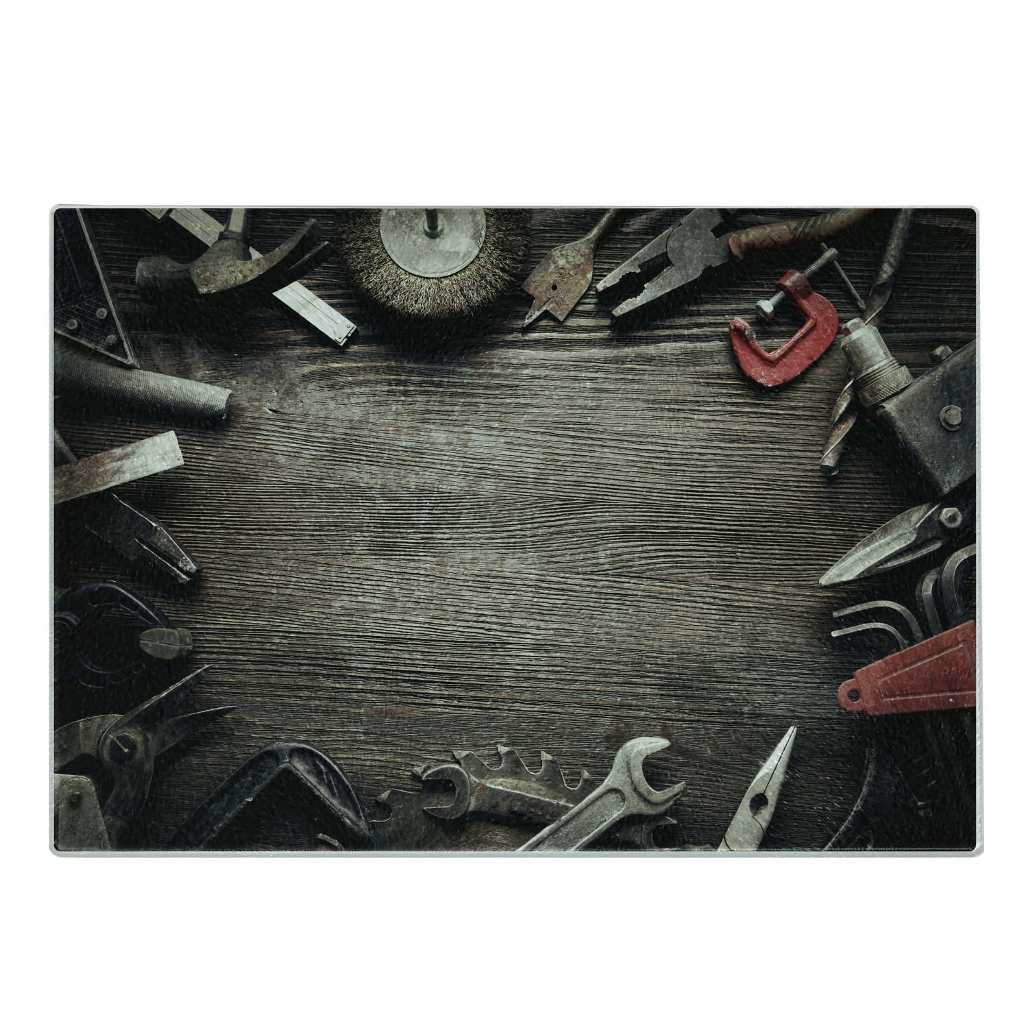 Industrial Cutting Board, Grungy Tools on a Wooden Board Manual ...