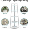 Tribesigns 70 inch Tall Corner Shelf, 5 Tier Corner Ladder Bookshelf ...