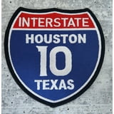 Collectable 1-pc, "HOUSTON 4" Interstate 10" Iron-On Embroidered Patch ...