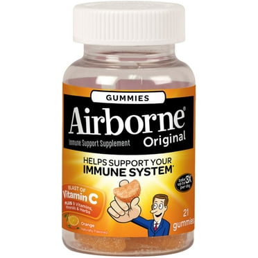Airborne Zesty Orange Effervescent Tablets,1000mg of Vitamin C - Immune ...