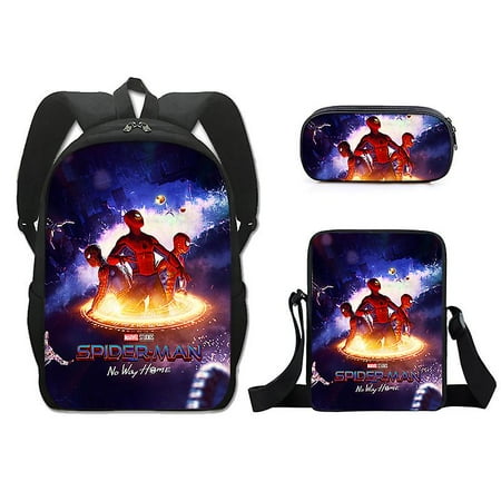 Marvel Spiderman/spider-manno Way Home Theme Backpack School Bag Three ...