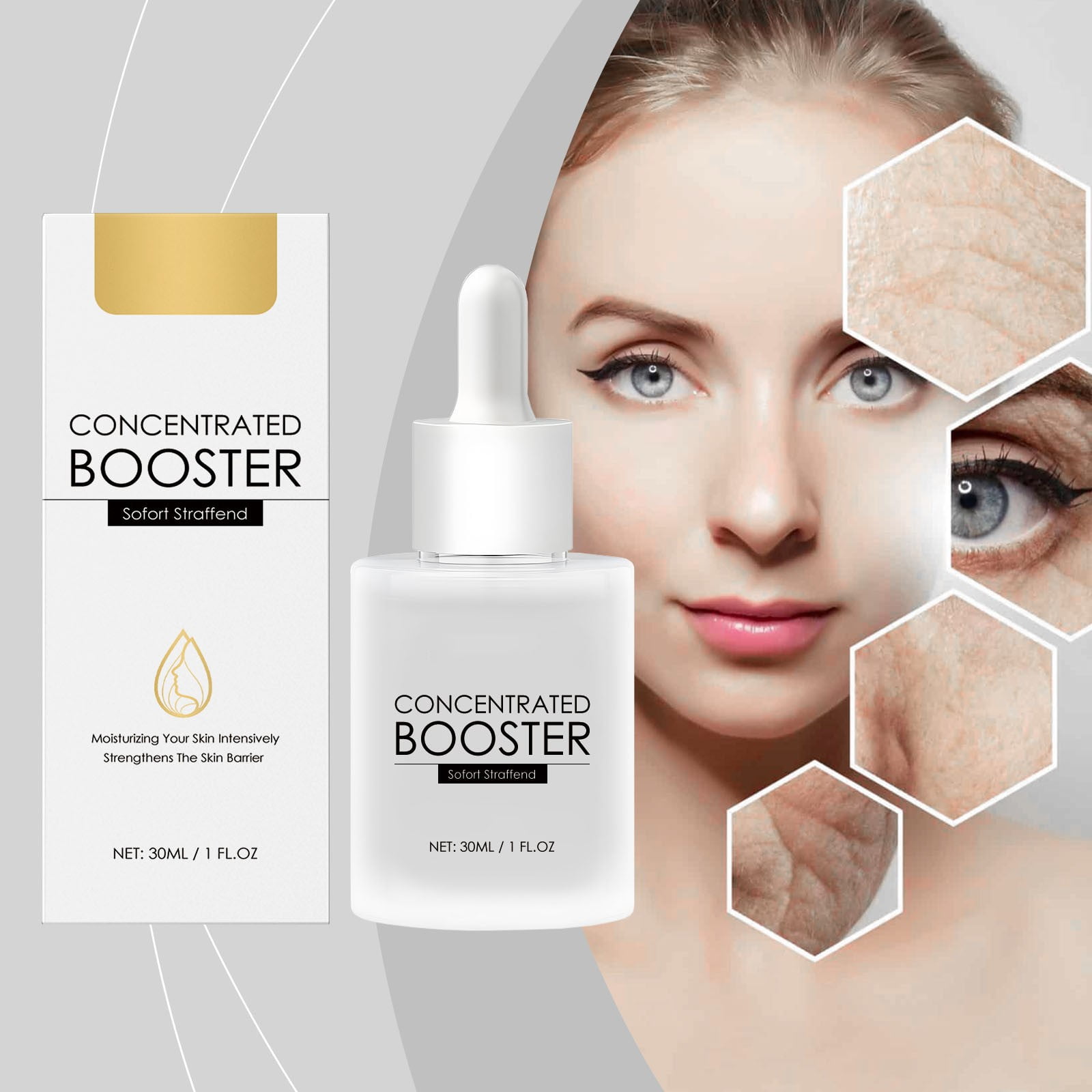 Fiudx Suero Hidratante, Elixir Iluminador Hidratación Profunda, Gotas ...