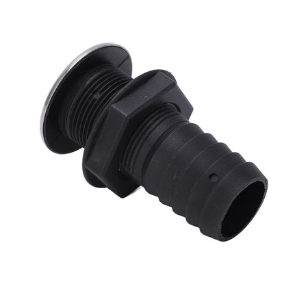 Thru Hull Fitting, 1 1/2in Through Hull Drain Straight Black With ...