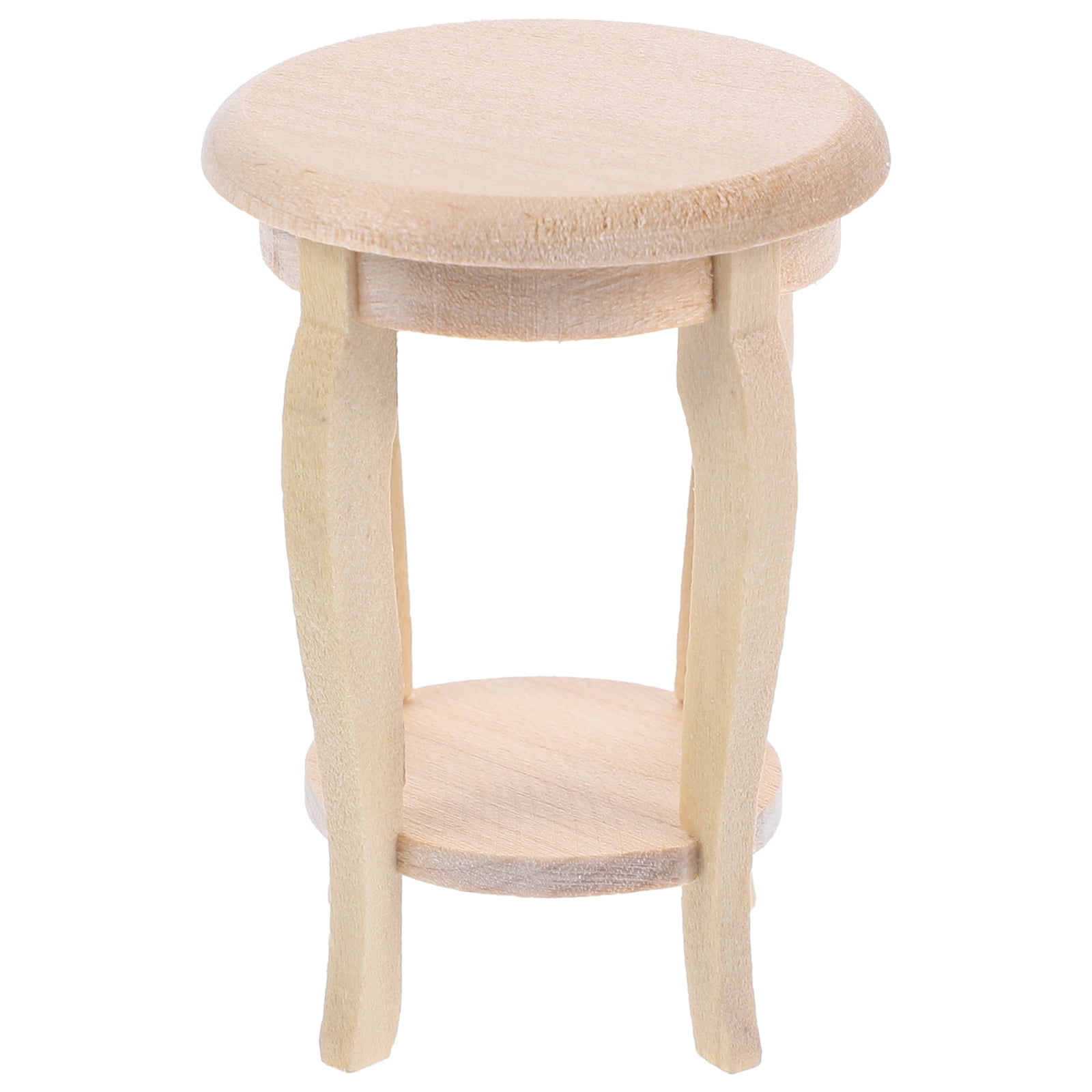 NUOLUX Miniature Wooden Stool Doll House Plant Pot Stand Stool Doll ...