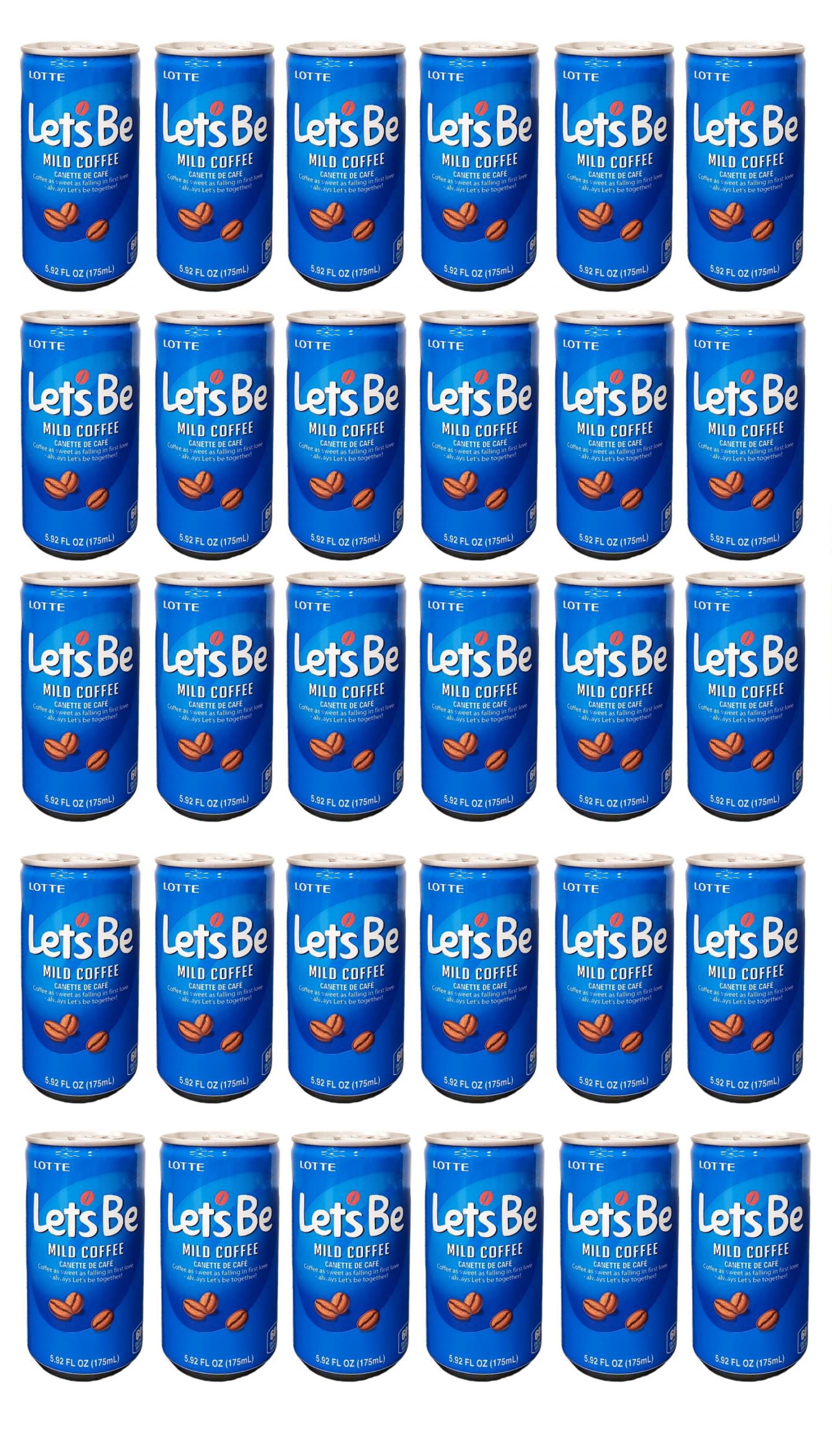 LOTTE Korean Soft Drink Let's Be Coffee - Pack of 30 (1 Case) - Walmart.com