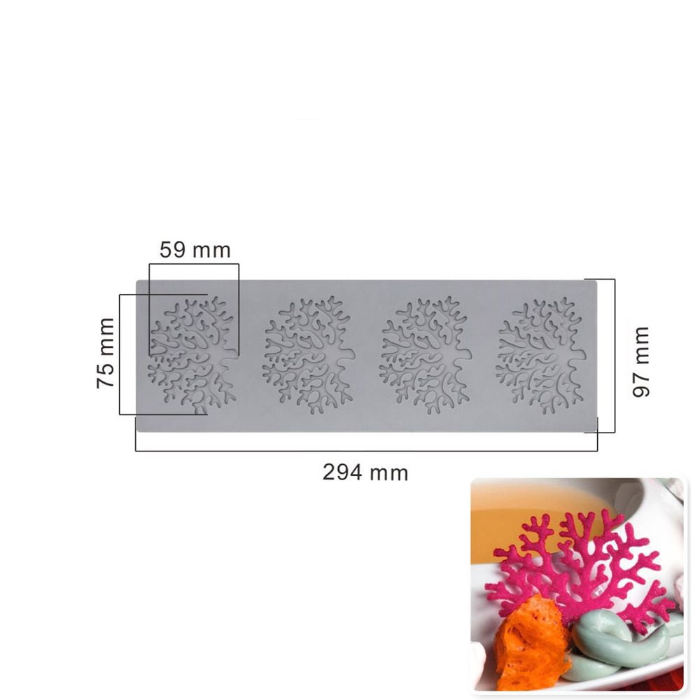 Bakeware Chocolate Stencil 3D Leaves Baking Tool Silicone Mould Cake ...