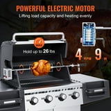 "BENTISM Stainless Steel Universal Grill Rotisserie Kit, BBQ Roaster with Electric Motor for ...
