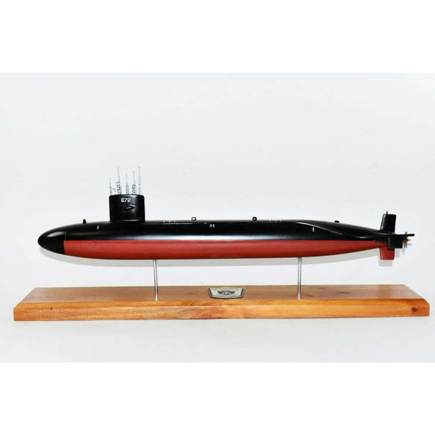 USS Pintado SSN-672 Submarine Model, US Navy, Scale Model, Mahogany ...