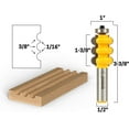 Triple Bead & Triple Flute 2 Bit Large Molding Router Bits Set - Yonico ...