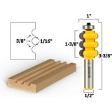 Triple Bead & Triple Flute 2 Bit Large Molding Router Bits Set - Yonico ...