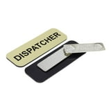 Dispatcher 1 x 3" Name Tag/Badge, Brushed Gold, (3 Pack) - Walmart.com