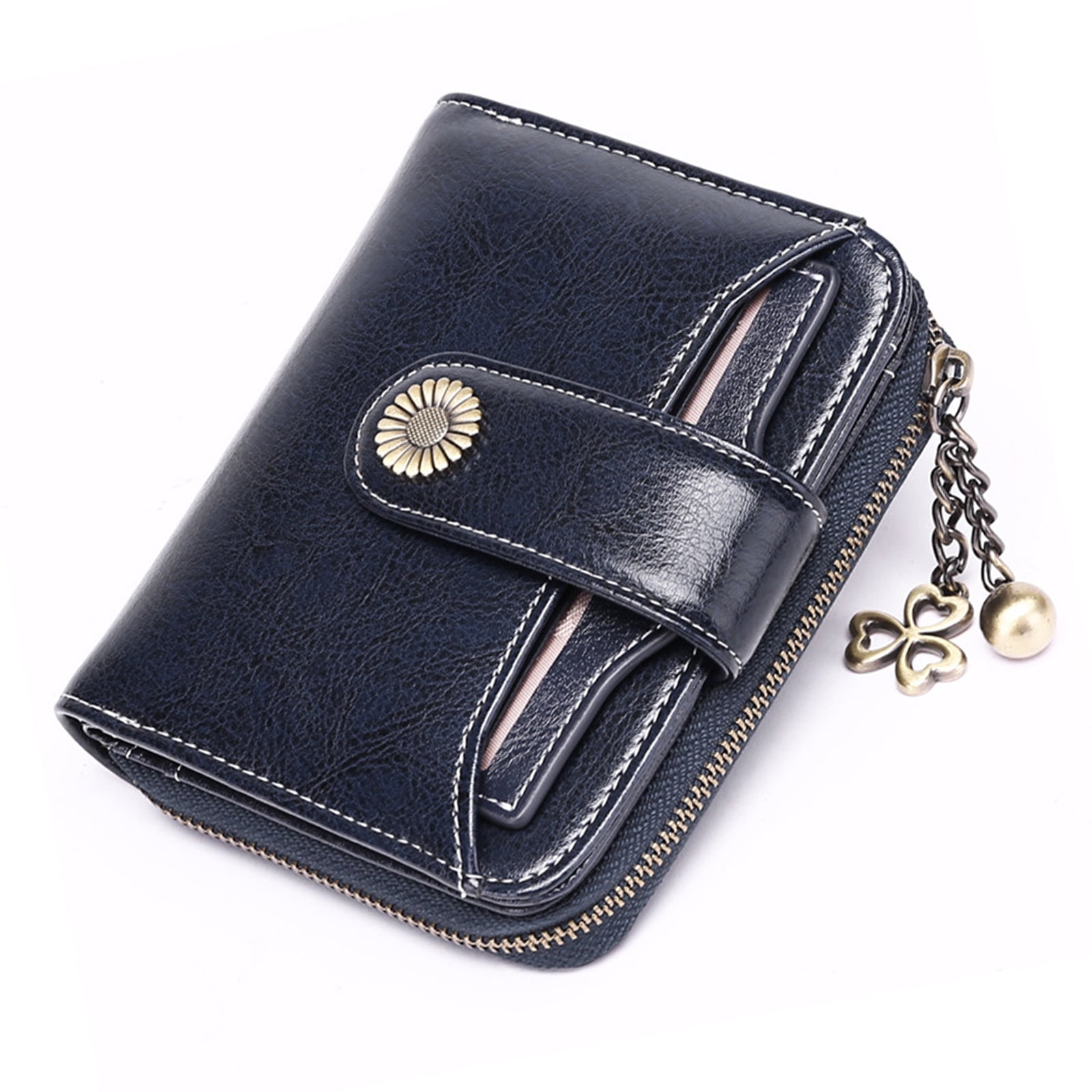 Small Wallet for Women Genuine Leather RFID Blocking Wallet Bifold ...