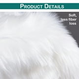 Rosnek Faux Fur Rug, Fluffy Shaggy Area Rug Ultra Soft Sheepskin Oval ...