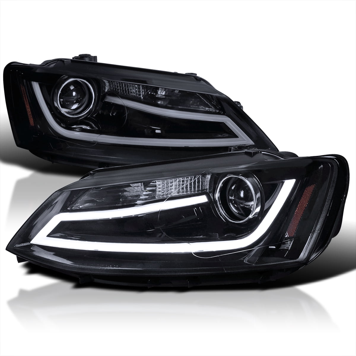 Buy Spec-D Tuning LED Projector Headlights Glossy Black Housing Smoke ...