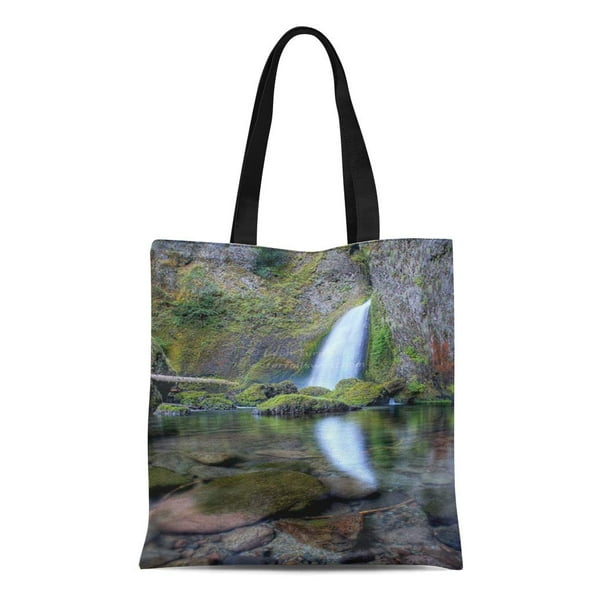 POGLIP Canvas Tote Bag Waterfalls Wahclella Falls Photographs River ...