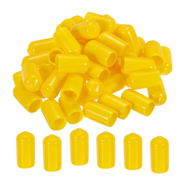 200pcs 10mm Rubber End Caps Cover PVC Vinyl Screw Thread Protector ...