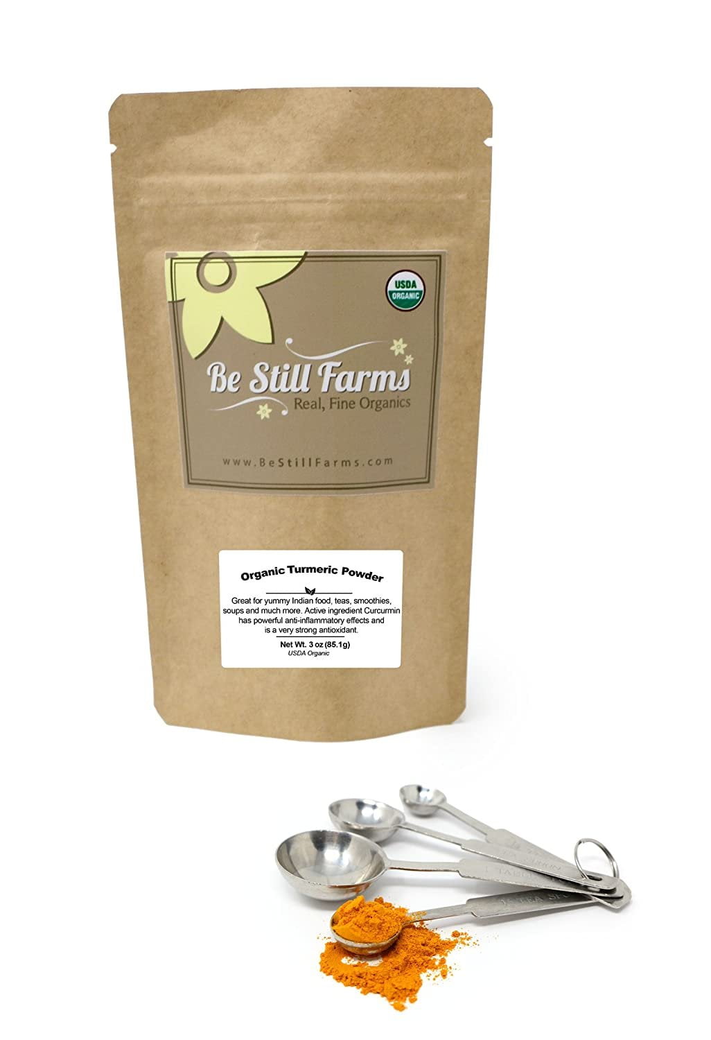 Buy Be Still Farms Organic Turmeric Root Powder (3 Oz) USDA Organic ...
