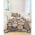 Abstract Art Cobblestones 3 Pieces Quilt Set, 1 Quilt with 2 Shams ...