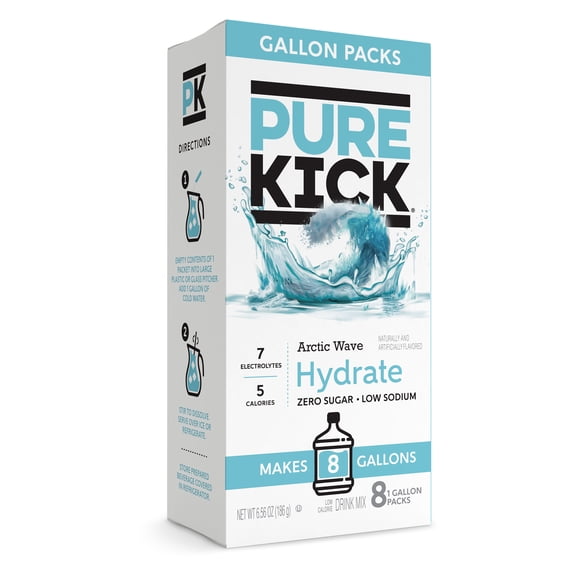 N S Pure Kick Arctic Wave Hydrate Drink Mix Sticks 2 Boxes Electrolyte ...