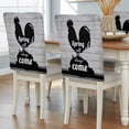 Black Rooster Chair Back Covers Set of 4 Spring Will Always Come ...