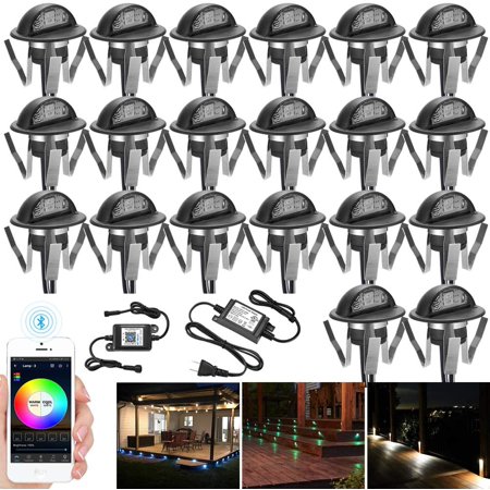 Bluetooth Deck Lights Kit, Sepeda 20pcs Φ1.38" RGB Half Moon Low ...