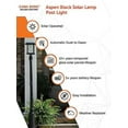 Gama Sonic Aspen LED Solar Powered Porch Lamp Post Light, Black ...