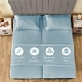 5PC Split Cal-King Sheets Sets for Adjustable 600-TC Organic Cotton ...
