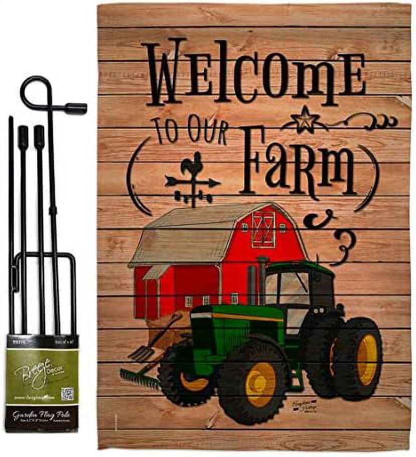 Southern Welcome To Our Farm Garden Flag Set With Stand Regional Y'all ...