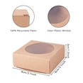 SUNNYCLUE Kraft Gift Boxes Brown, Cardboard Packaging with Clear Round ...