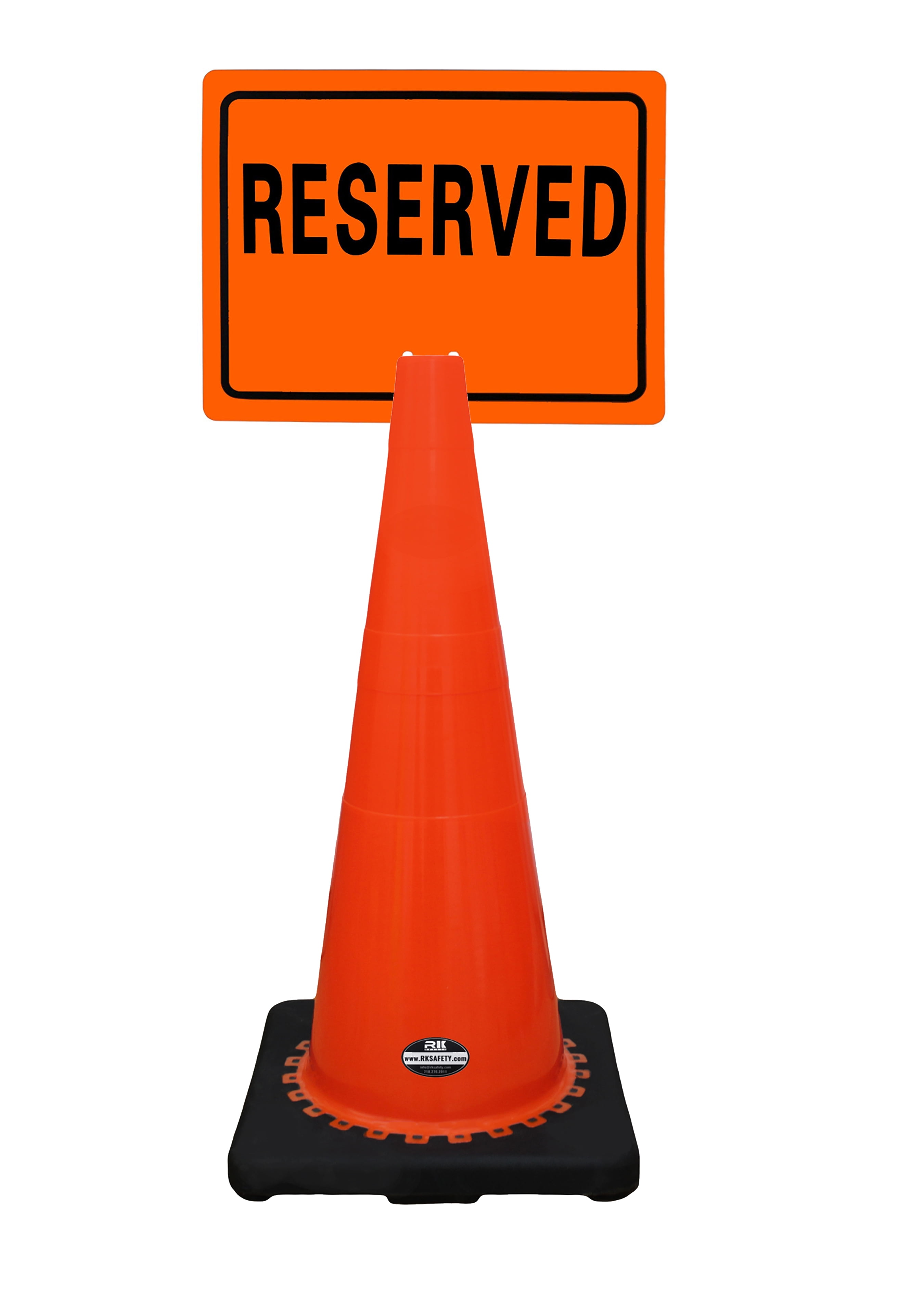 RK-Safety 28" Orange Cone, Black base without Reflective Tape, Plus ...