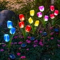 BinKFF Solar Outdoor Lights Garden Decor, Upgraded Solar LED Flower ...