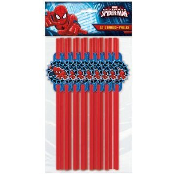 Marvel Ultimate Spiderman Party Straw Pack-18 ct | Walmart Canada