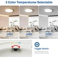 12 Inch Slim Dimmable LED Flush Mount Ceiling Light Fixtures, 24W ...