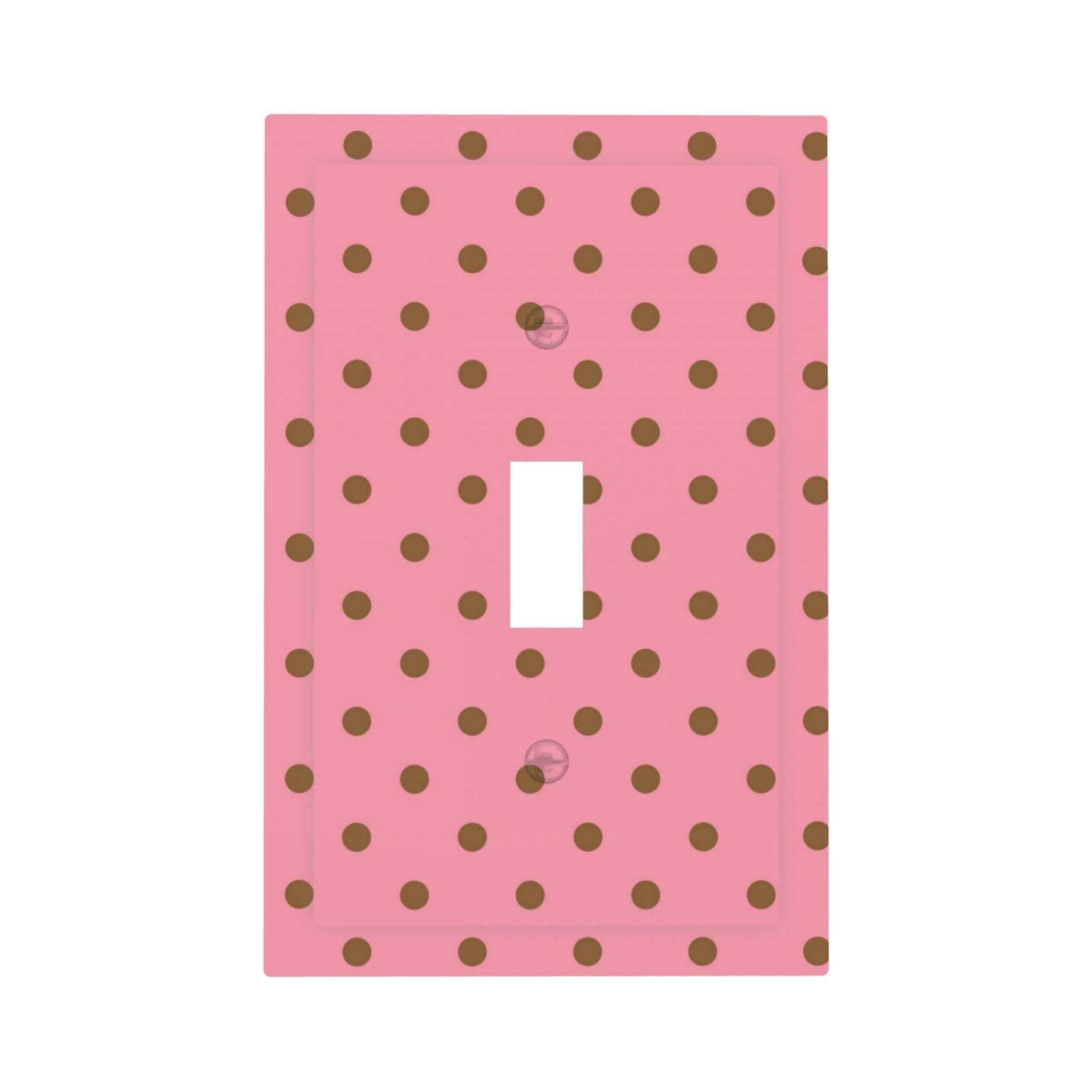 DouZhe 1-Gang Toggle Switch Wallplate, Polka Dots Pink Brown Spots ...