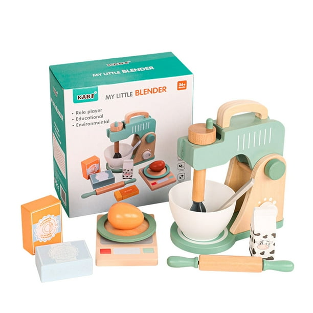 mmirethe Kids Pretending Play Toy Wooden Mixer Set With Realistic ...
