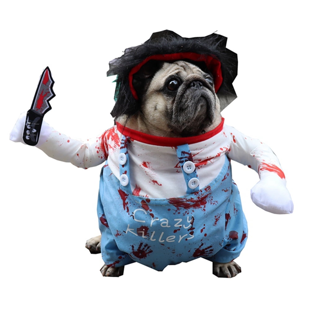 Pet Deadly Doll Dog Costume, Cute Dog Cosplay Halloween Christmas Funny ...