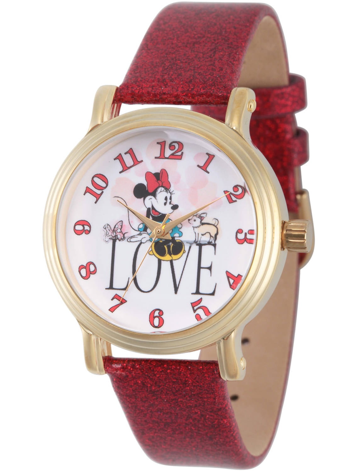 Women's Disney Minnie Mouse Gold Vintage Alloy Watch - Red – BrickSeek
