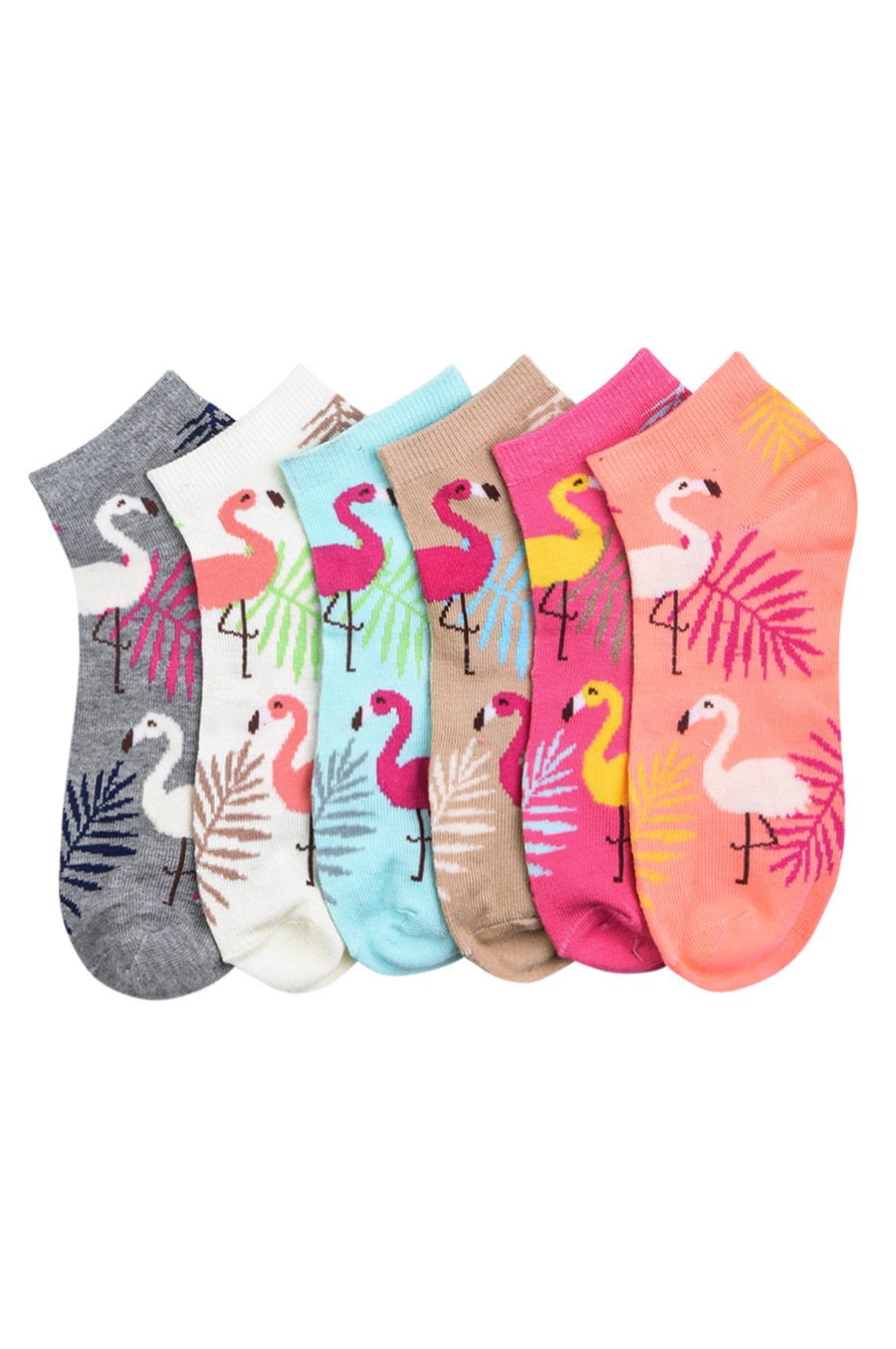 6 Pairs of Mamia Women & Girls Fashion Ankle Low Cut Socks (Multi ...