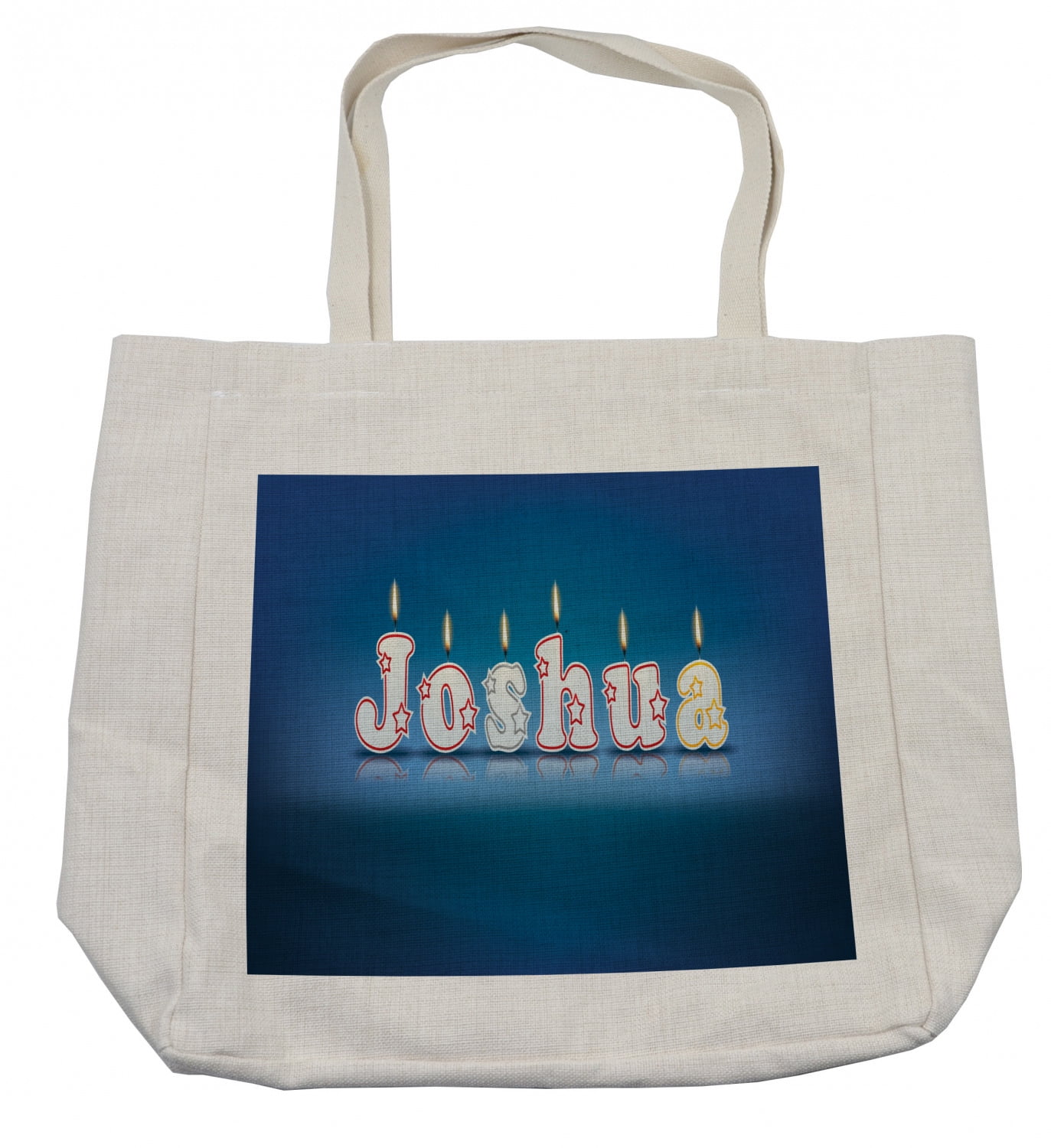 Joshua Shopping Bag, Font Design as Burning Candles Surprise Birthday ...