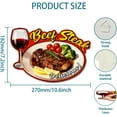 Beef Steak Wine Vintage Metal Tin Sign Delicious Food Plaque Poster ...