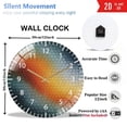 Toughened Glass Wall Clock with Colorful Dot Pattern Art Silent ...