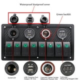 Geloo 8 Gang Marine Switch Panel Waterproof 12V Rocker Switch Panel ...