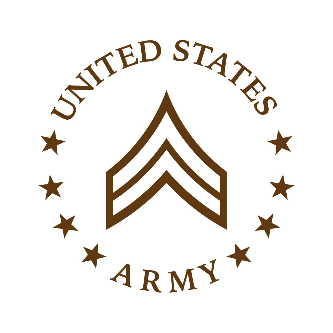 E-4 Corporal US Army Rank Sticker Decal Die Cut - Self Adhesive Vinyl ...