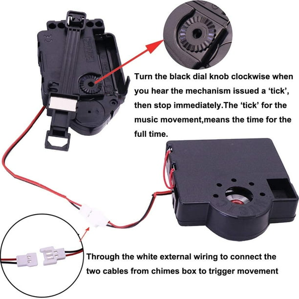 Quartz Pendulum Trigger Clock Movement Chime with 4 Pairs Clock Hands ...