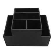 Walmart Chocolate Brown Top-Grain Leather Conference Room Organizer ...