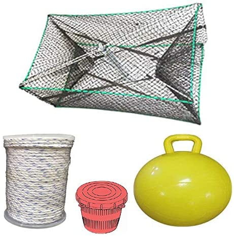 KUFA Sports Galvanized Steel Foldable Prawn Trap with 1/4"x400' Non ...