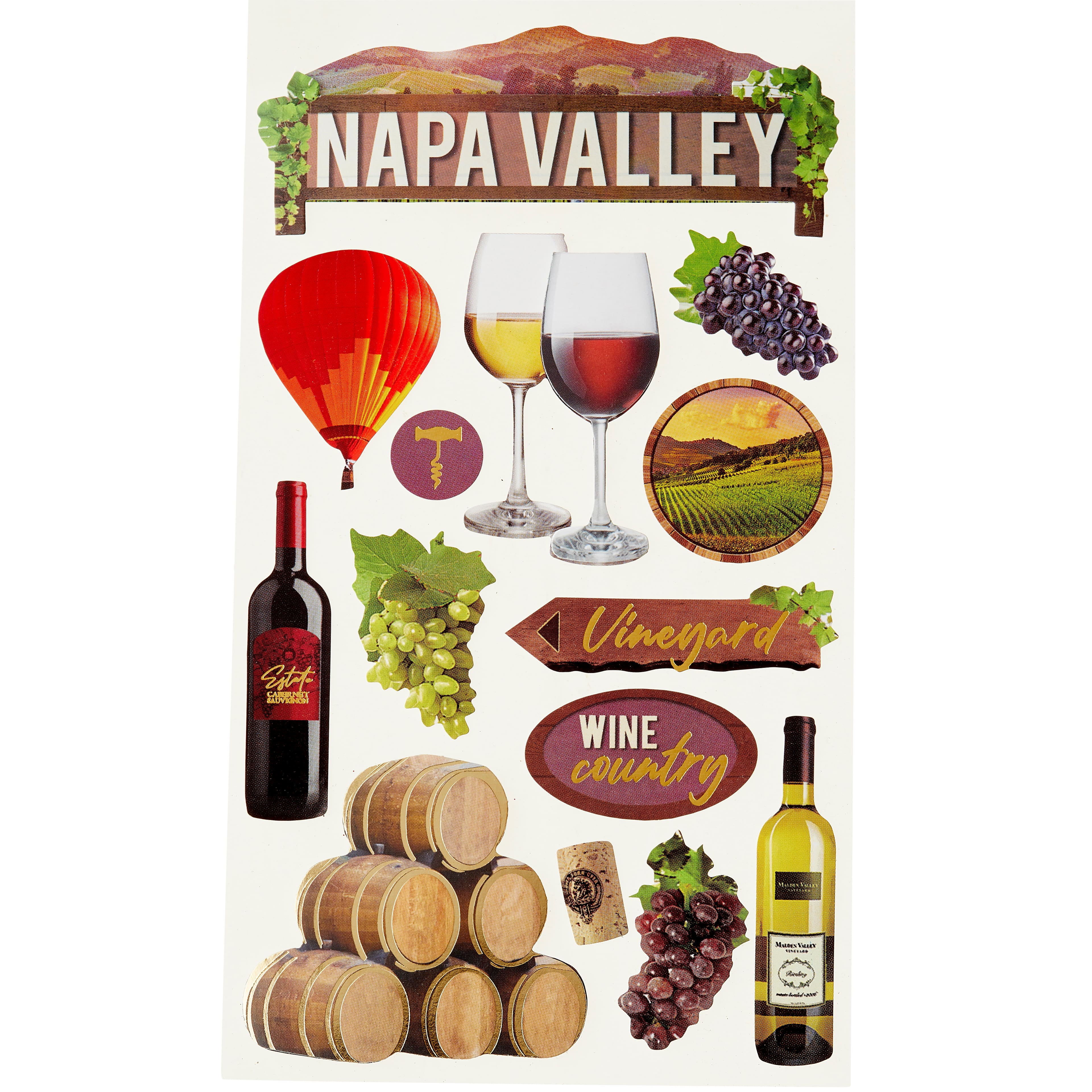 12 Pack: Napa Valley Dimensional Stickers by Recollections™ - Walmart.com