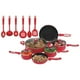Chef' s Secret® 16pc Red Aluminum Cookware Set - Walmart.com