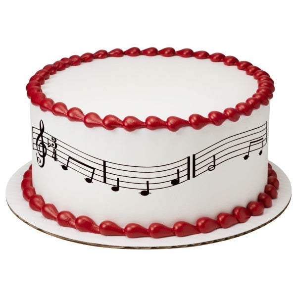 Musical Notes - Cake Side Designer Strip - Edible Image Cake/Cupcake ...