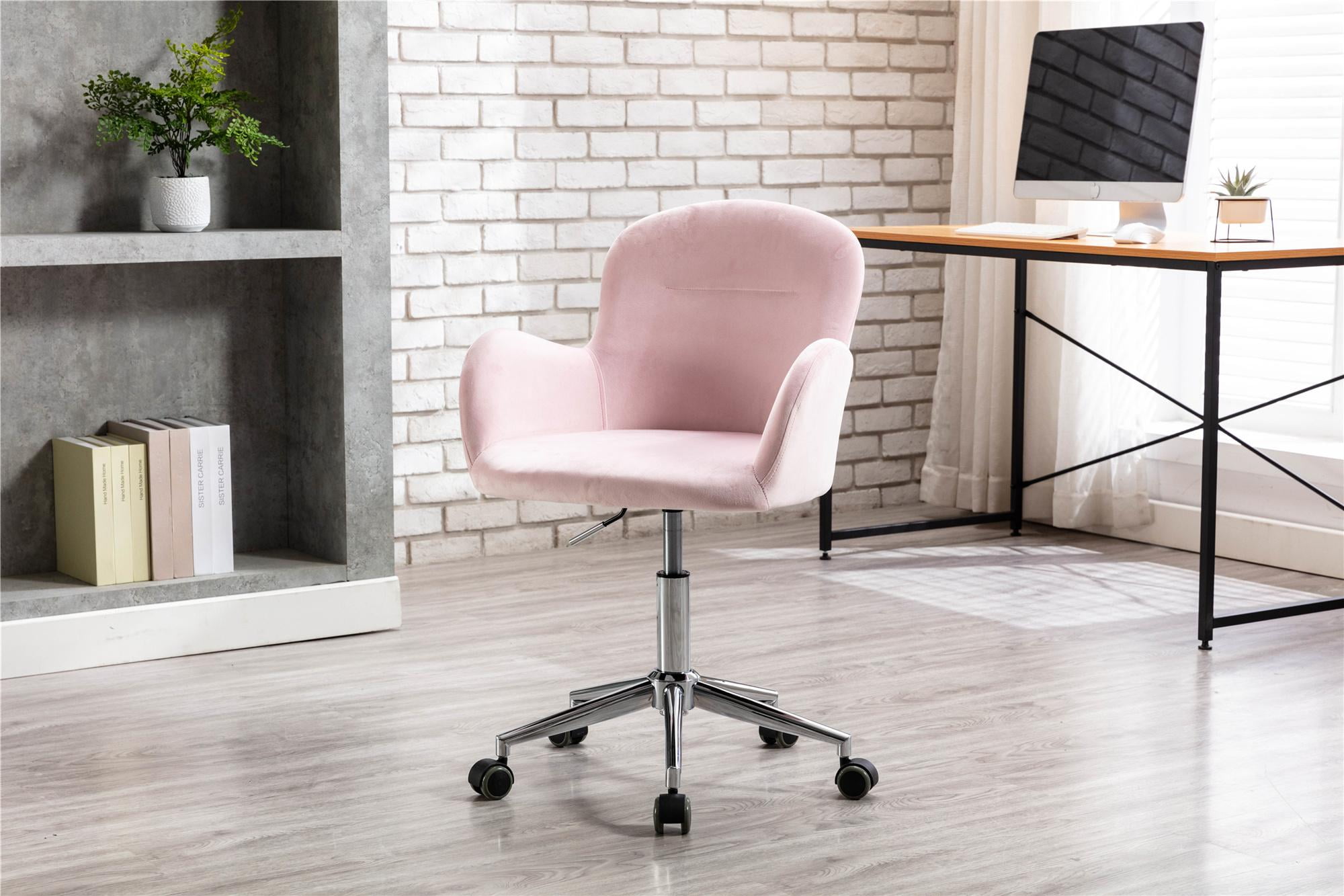 Velvet Swivel Shell Chair Height Adjustable Ergonomic Chair Modern ...